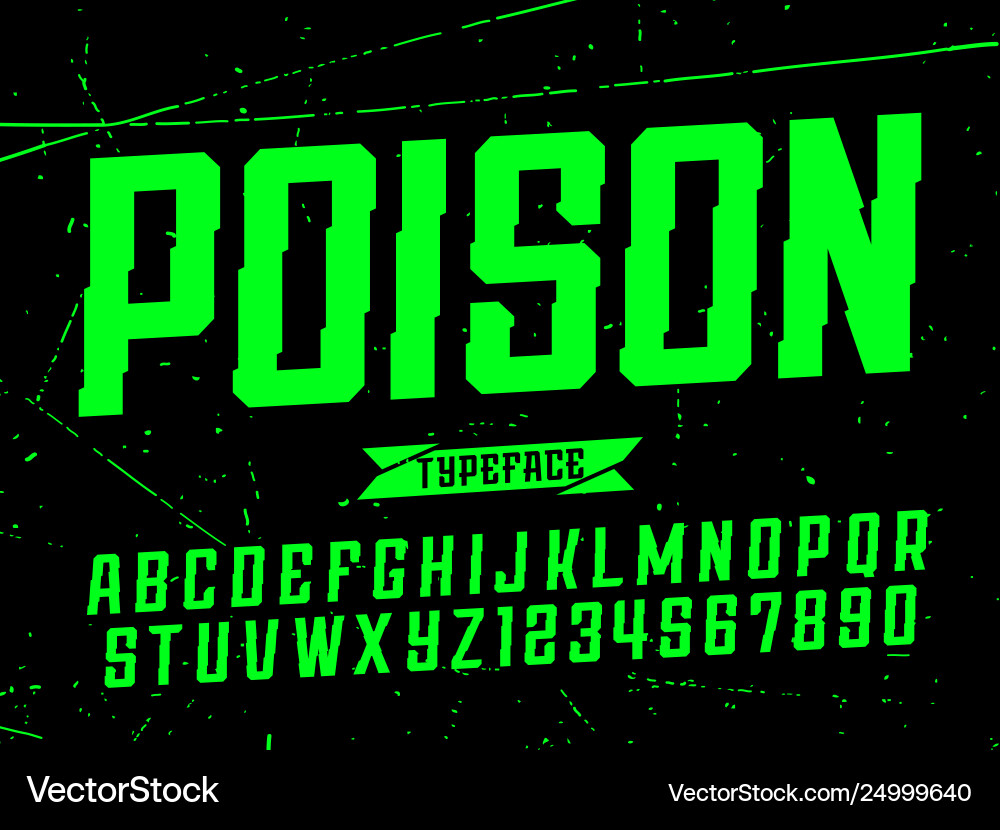 Modern professional alphabet poison custom Vector Image