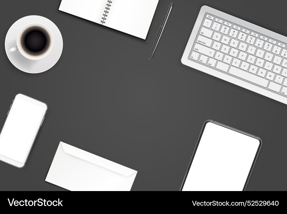 Office supplies different business stuff Vector Image