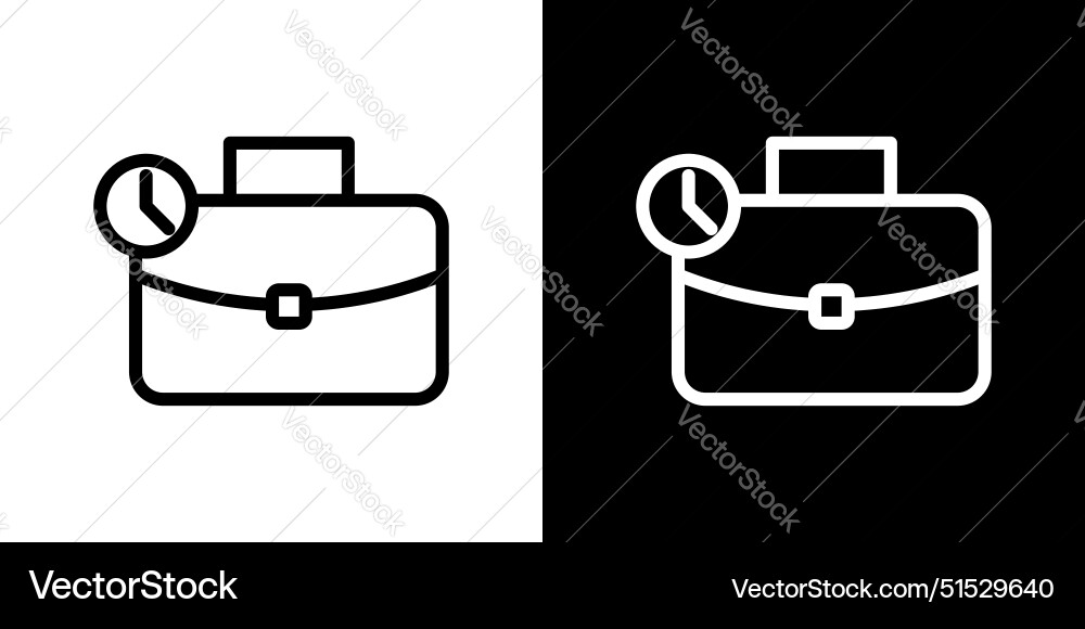 Office time icon set workday sign employee Vector Image