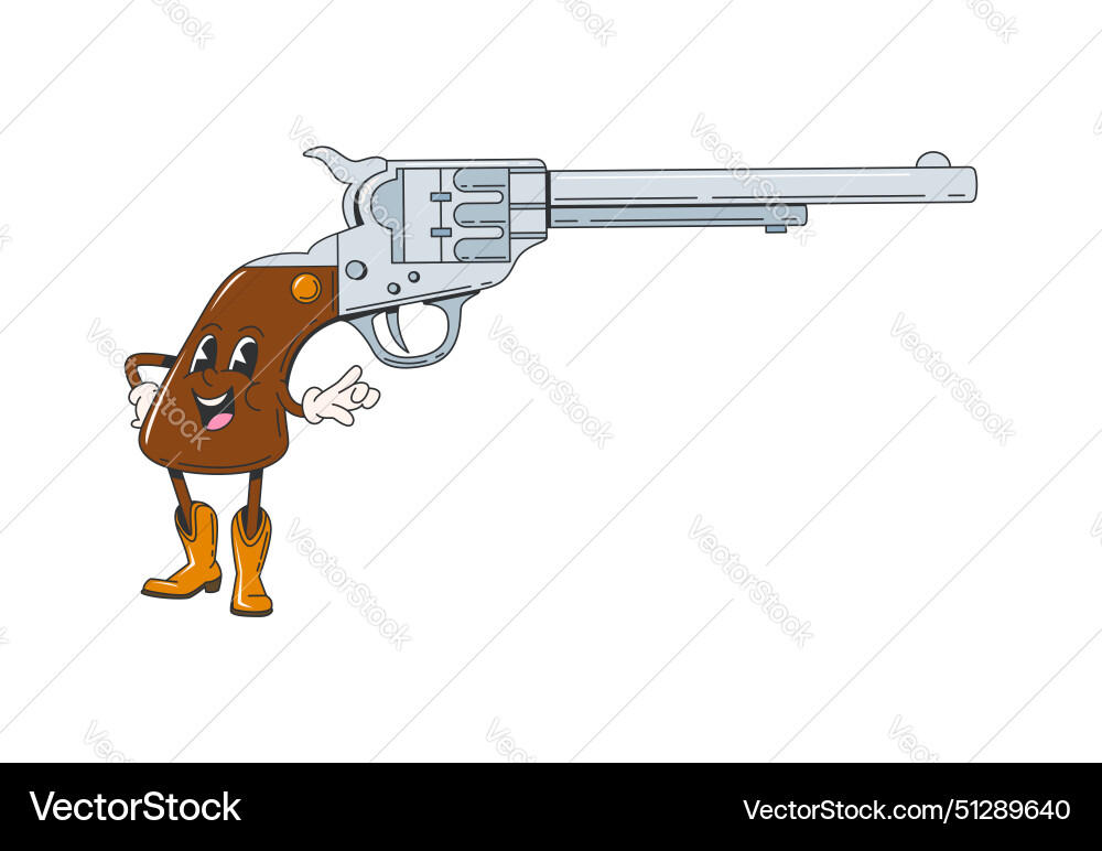 Retro Wild West Cowboy Gun Royalty Free Vector Image
