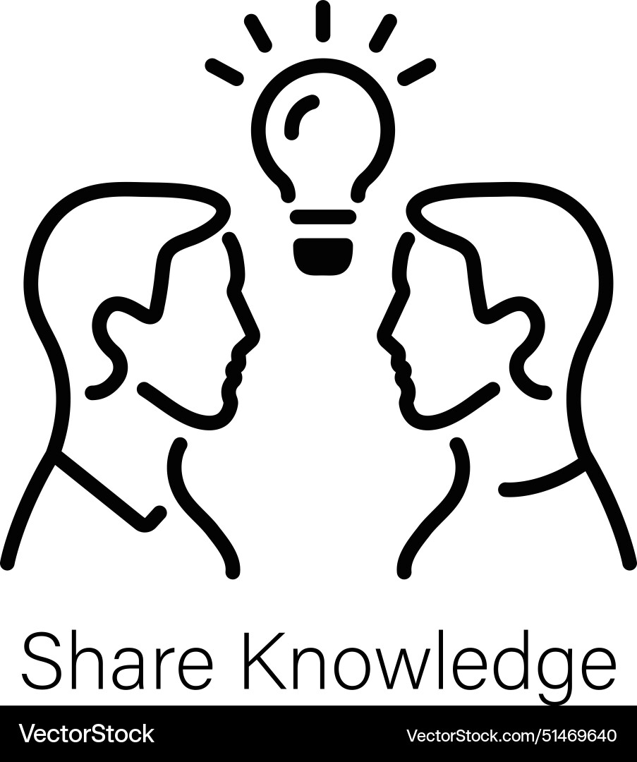 Share knowledge Royalty Free Vector Image - VectorStock