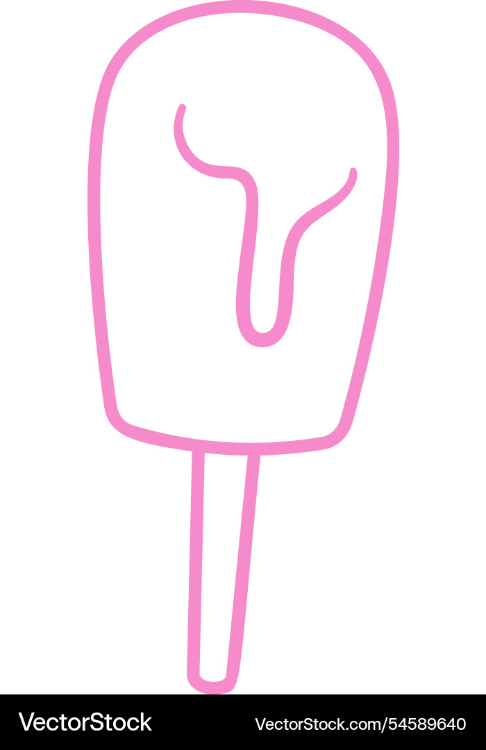Sweet sugary melting ice-cream scribble Royalty Free Vector