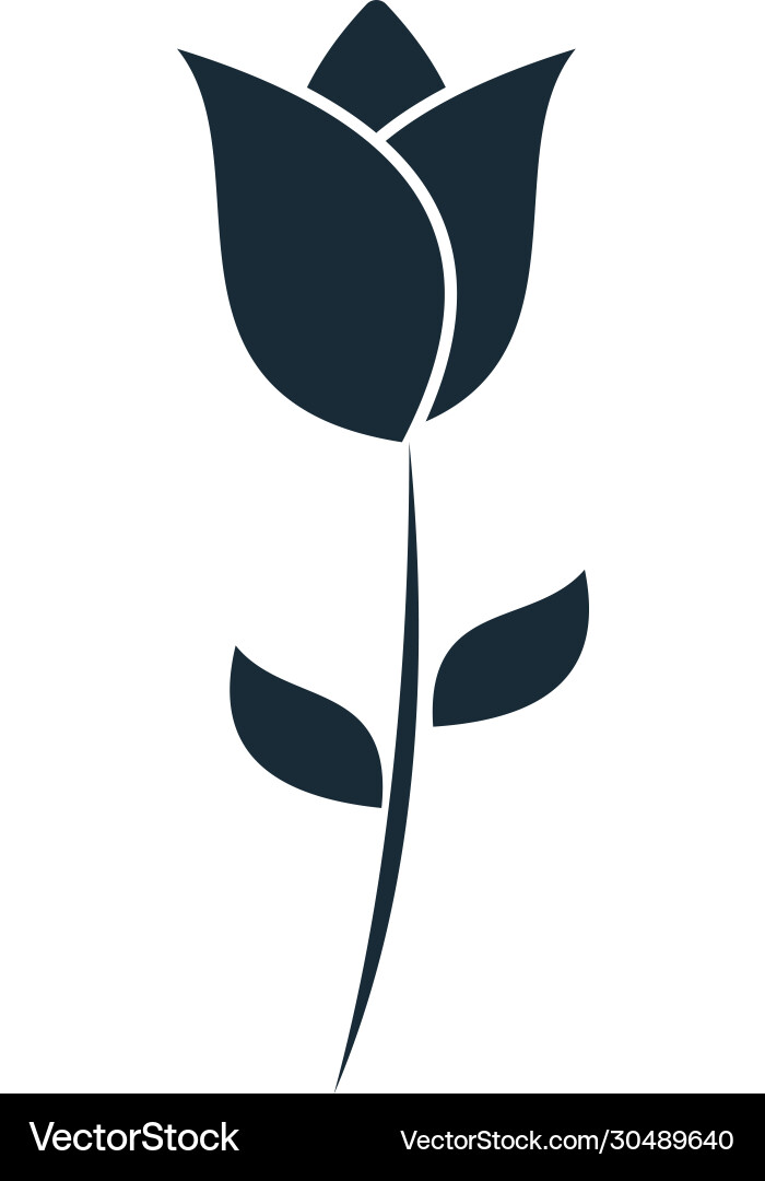 Tulip Flower Logo Template Royalty Free Vector Image