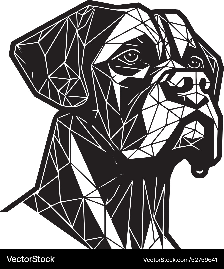 Boxer - minimalist and simple silhouette Vector Image