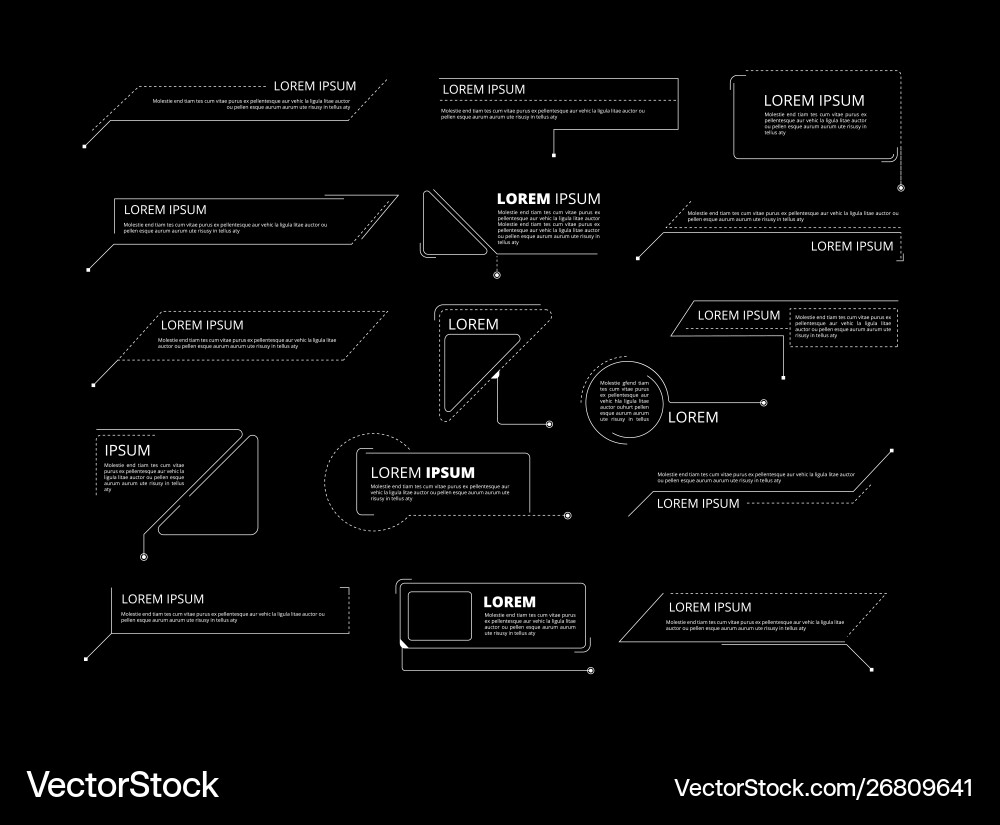 Callout Labels & Text Boxes Royalty Free Vector Image