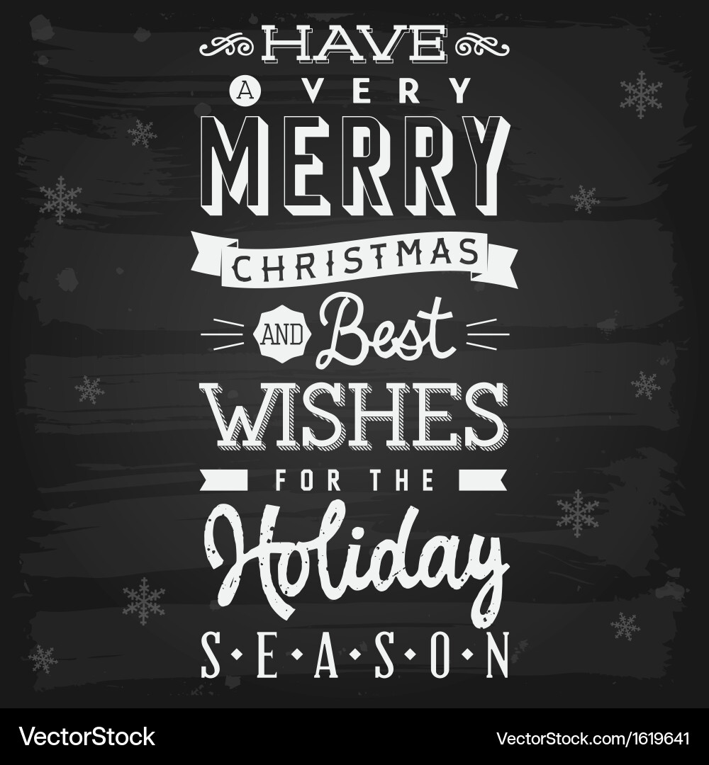 Chalkboard Christmas Greetings Royalty Free Vector Image