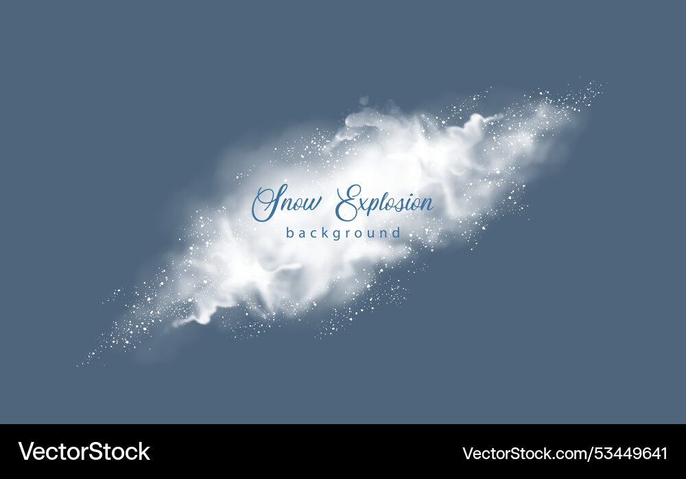 Explosion of white snow Royalty Free Vector Image