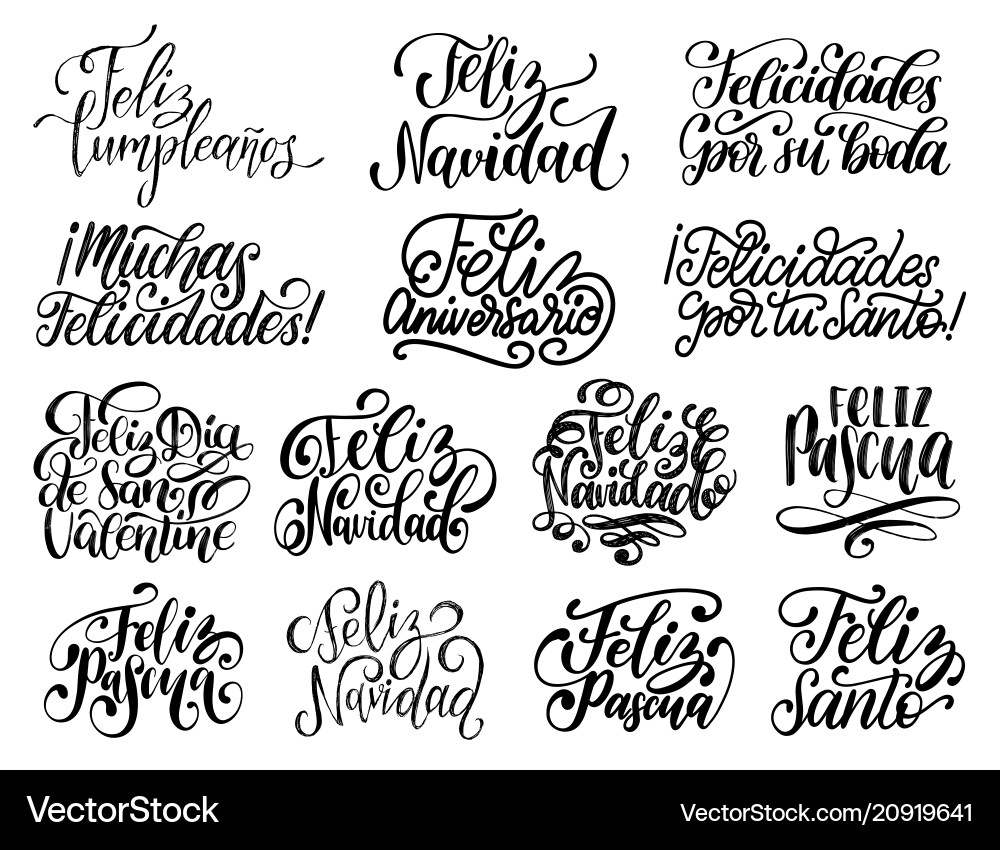 Feliz navidad pascua etc translated from Vector Image