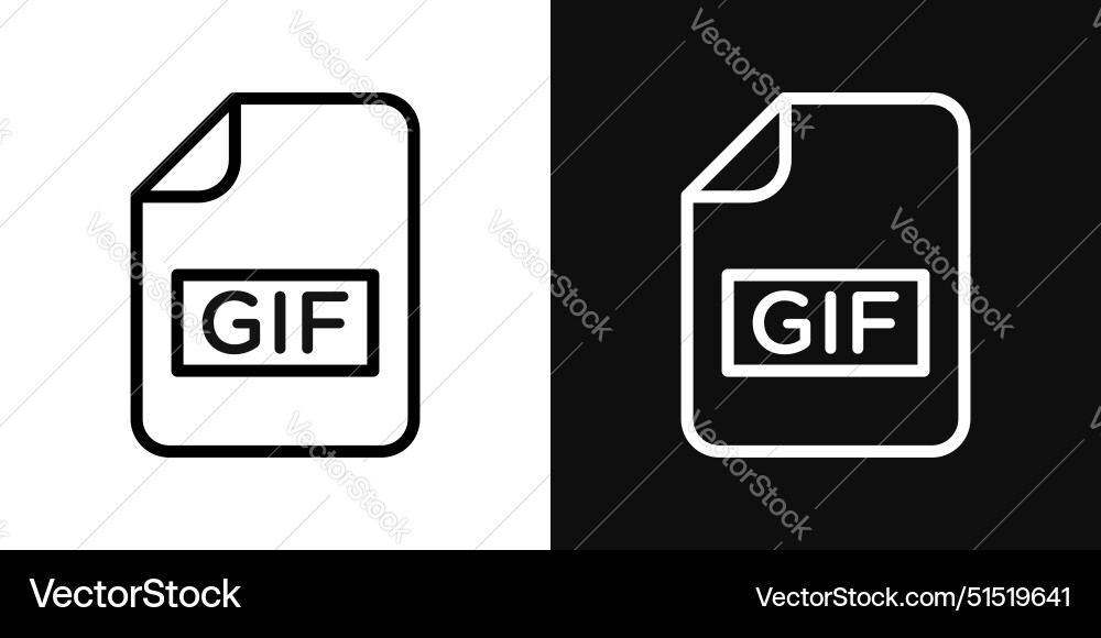 Gif icon Royalty Free Vector Image - VectorStock