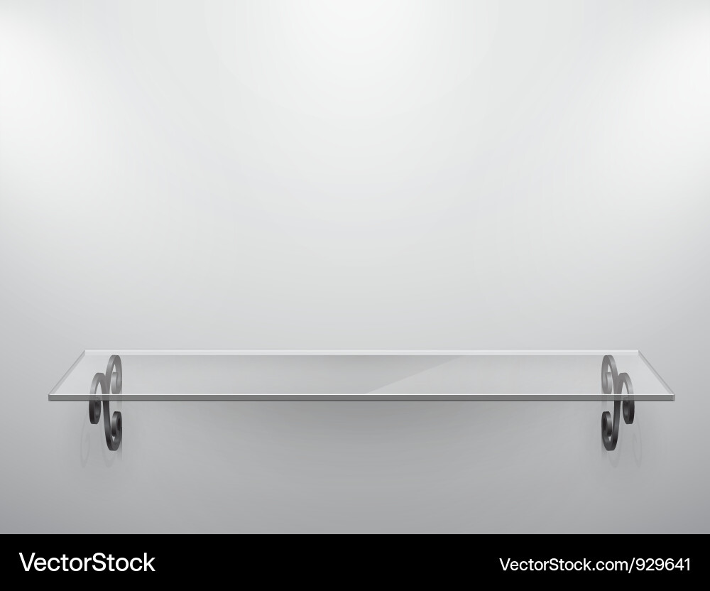 Glass shelf Royalty Free Vector Image - VectorStock