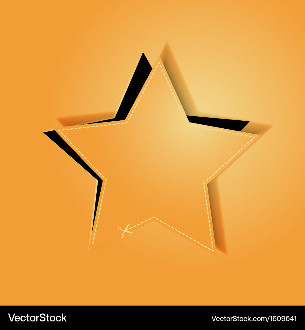 Golden paper star Royalty Free Vector Image - VectorStock