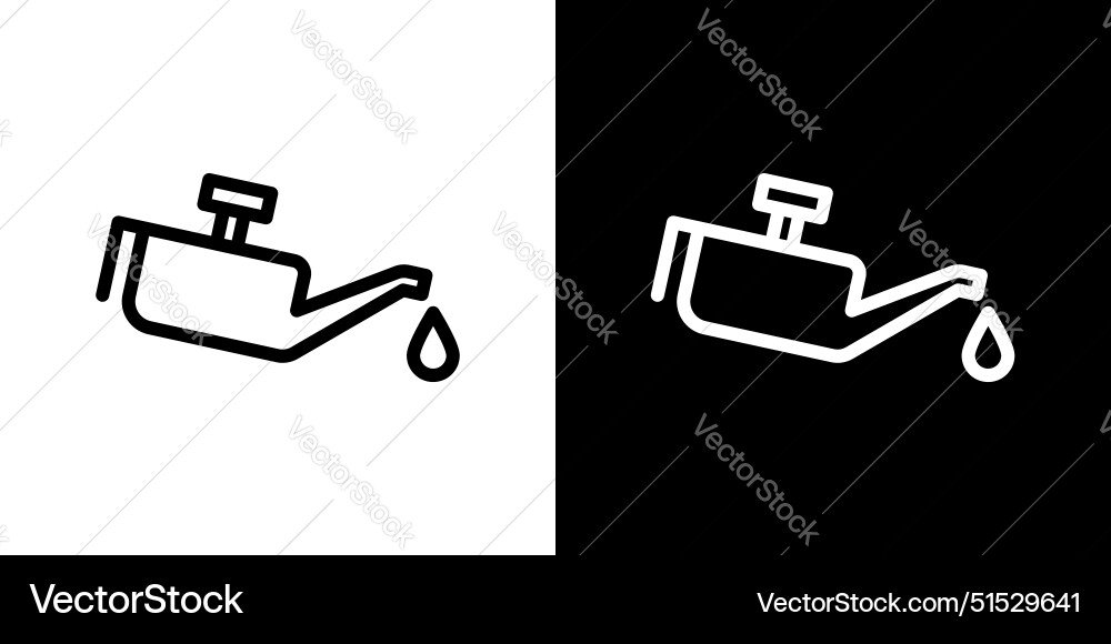 Oil can icon set lubricant oiler symbol engine Vector Image