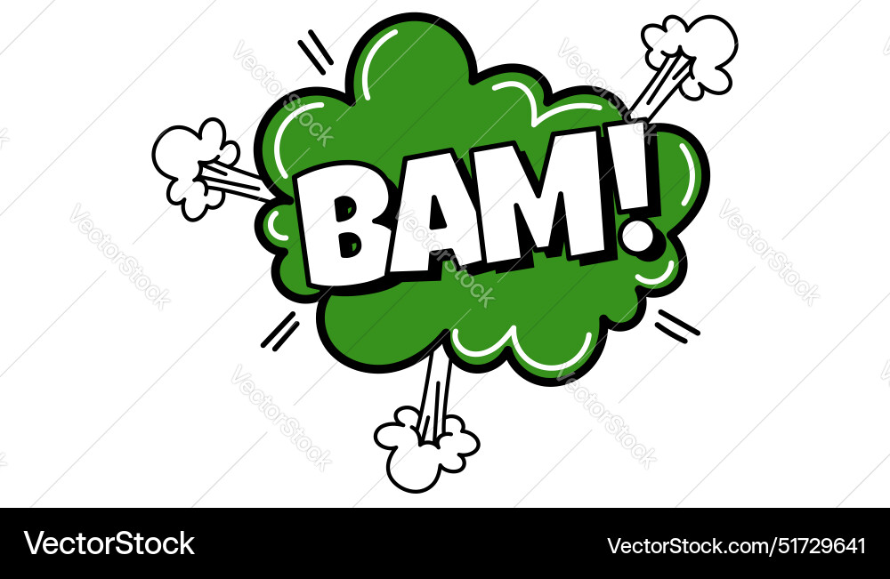 Pow comic bubble sound dialogue speech bubbles Vector Image