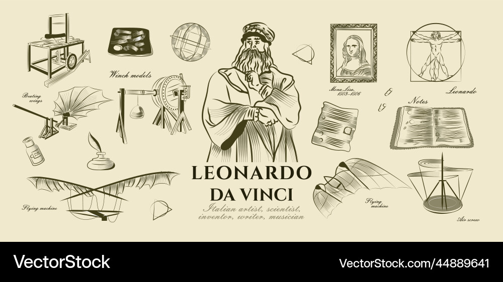 Set of italian renaissance elements Royalty Free Vector