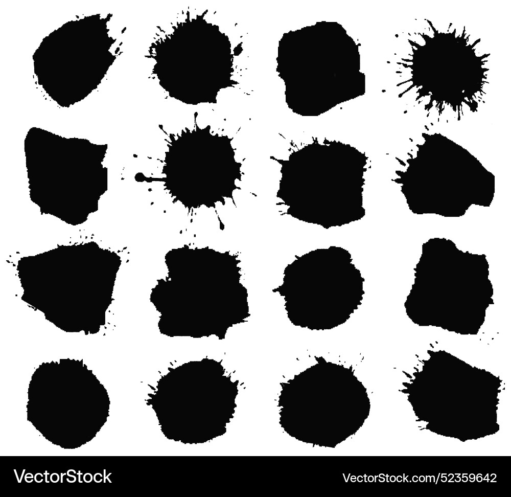 Blots collection and isolated white background Vector Image