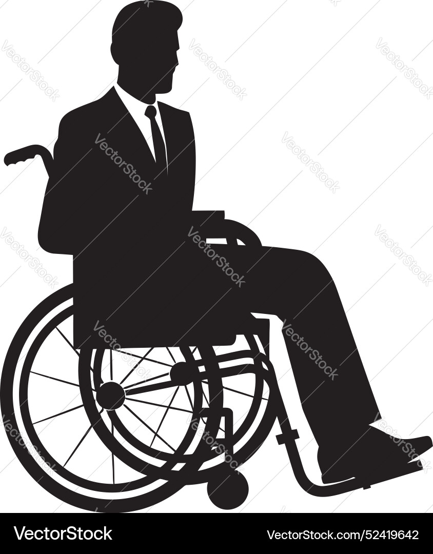 Diverse paths wheelchair icon elegance stitched Vector Image