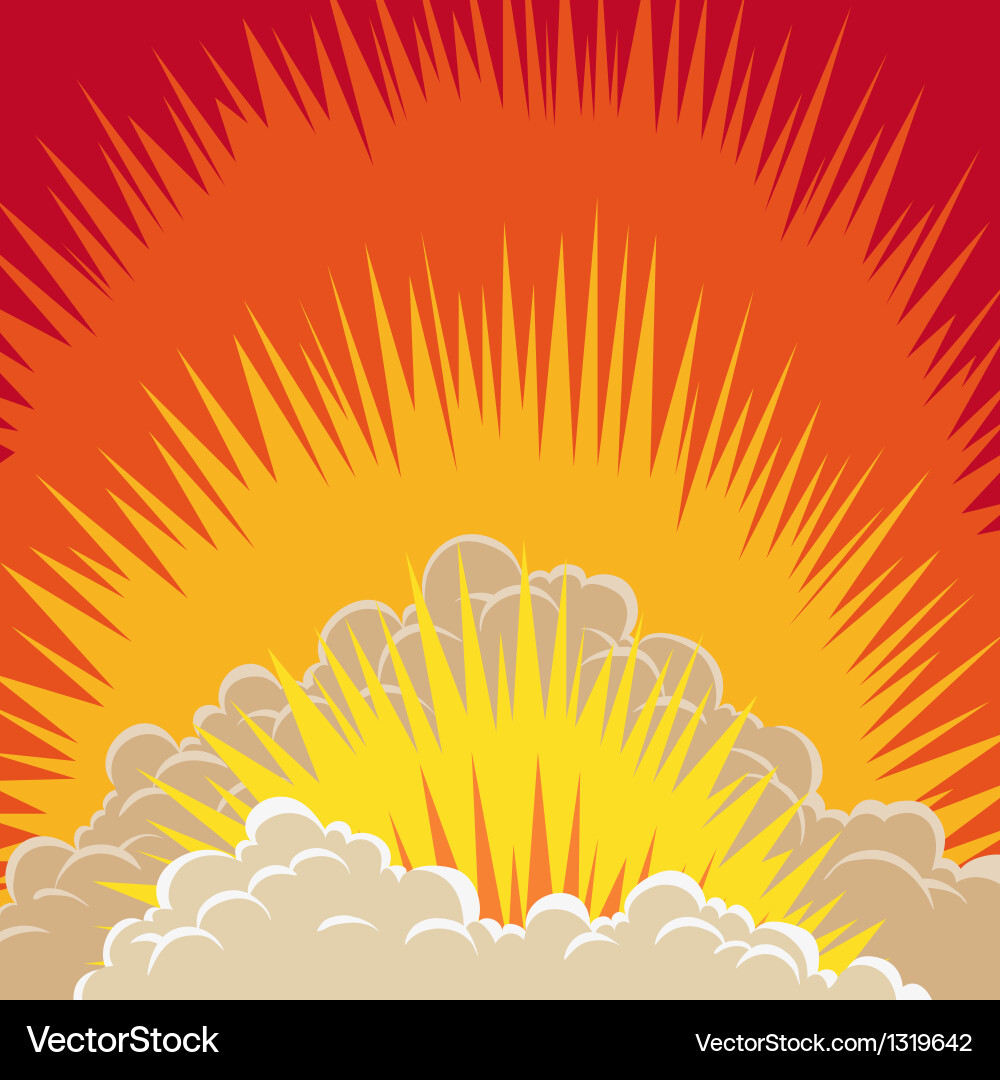 Explosion clouds Royalty Free Vector Image - VectorStock