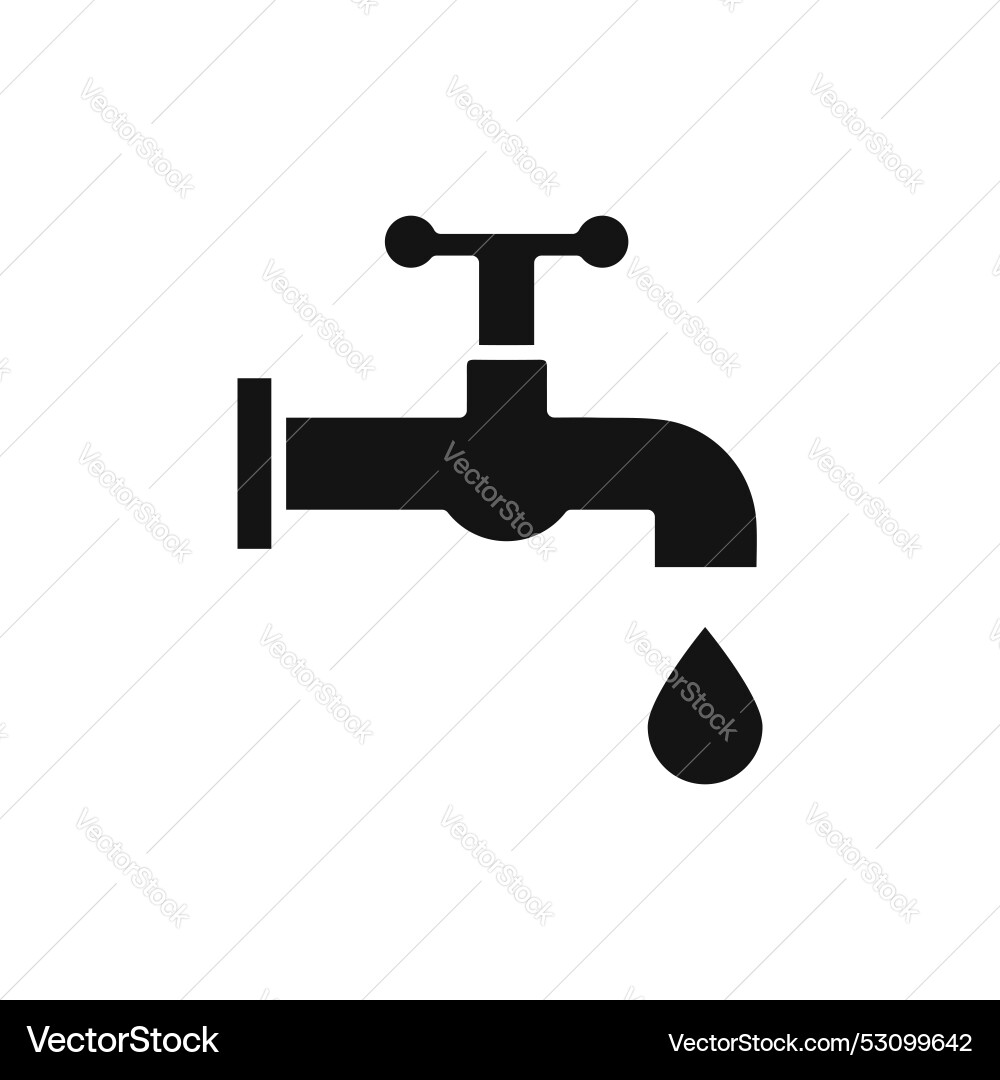 Faucet drip icon isolated on white background Vector Image
