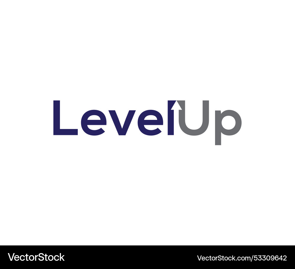 Levelup logo design Royalty Free Vector Image - VectorStock