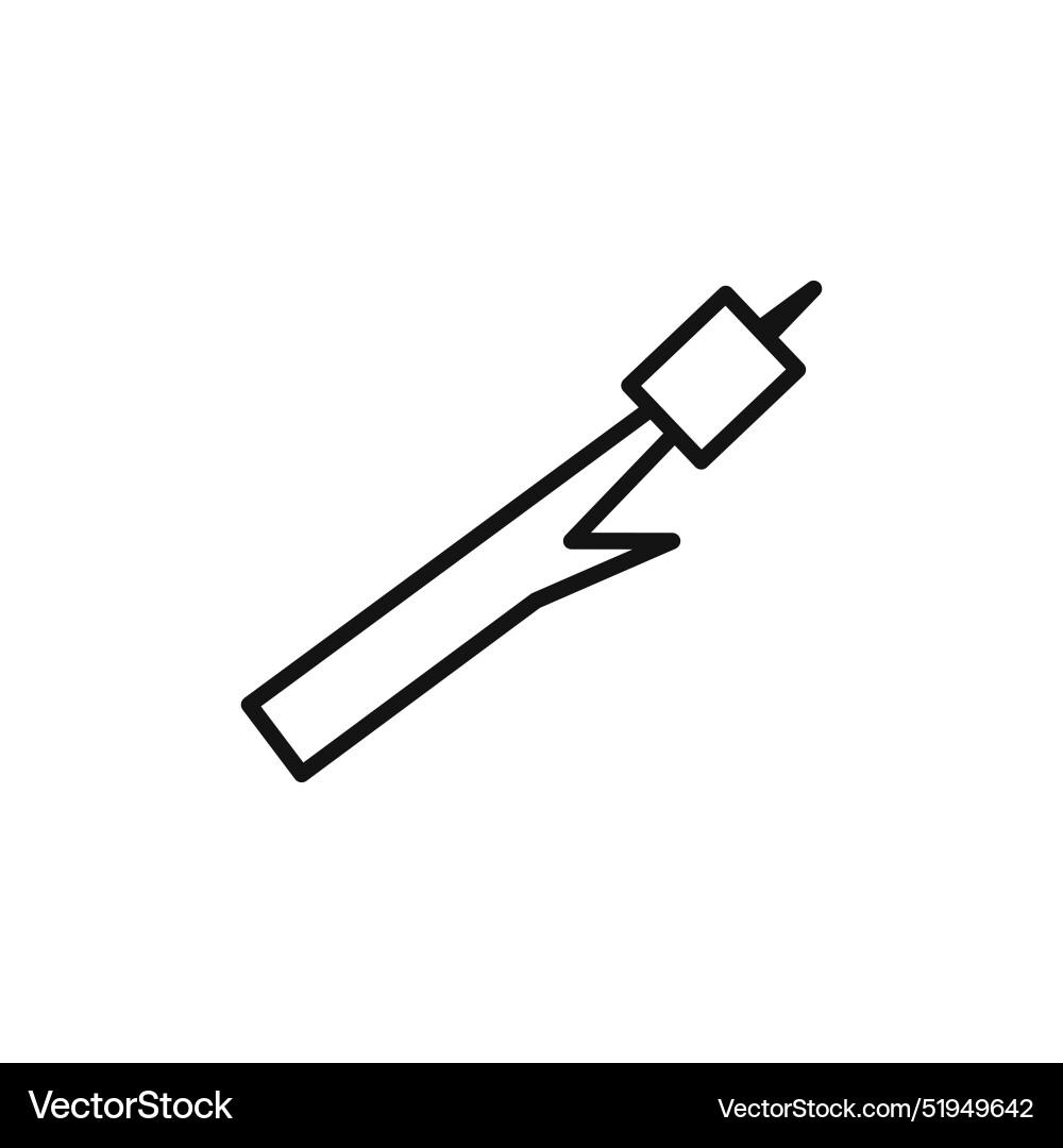 Marshmallow stick logo sign outline Royalty Free Vector