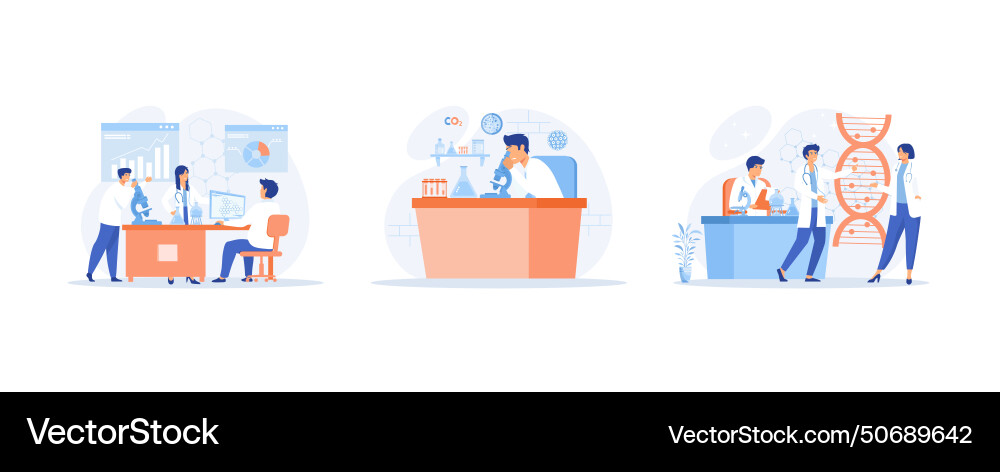 Medical laboratory chemical analysis Royalty Free Vector