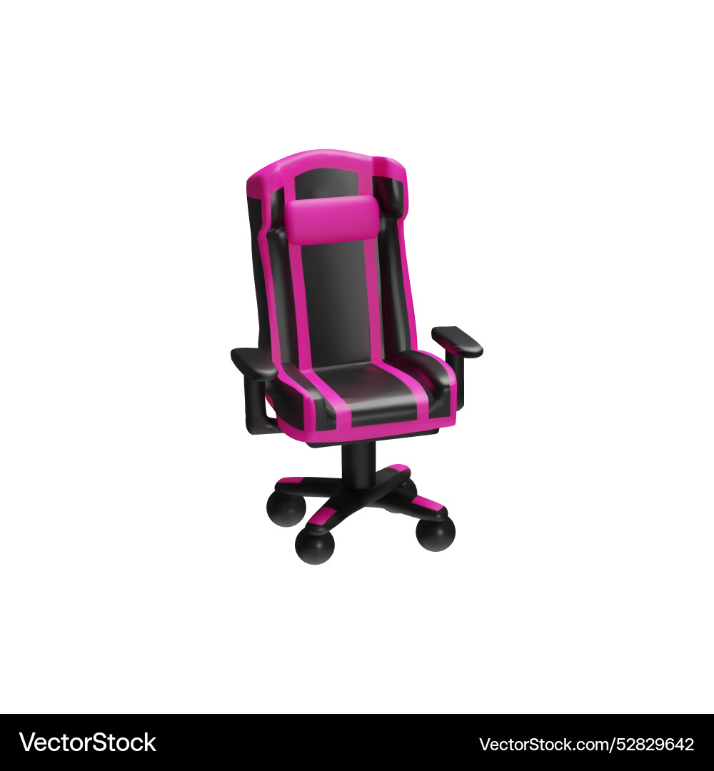 Office chair icon in 3d Royalty Free Vector Image