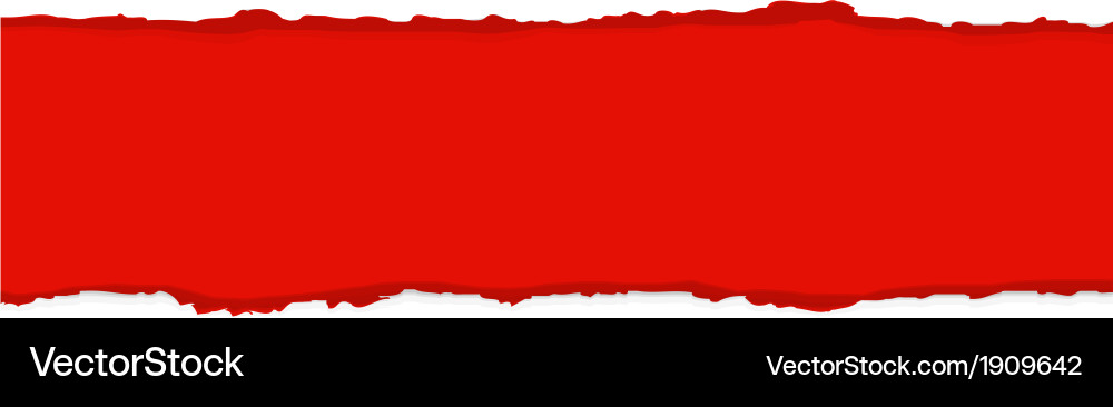 Red fragmentary paper border Royalty Free Vector Image