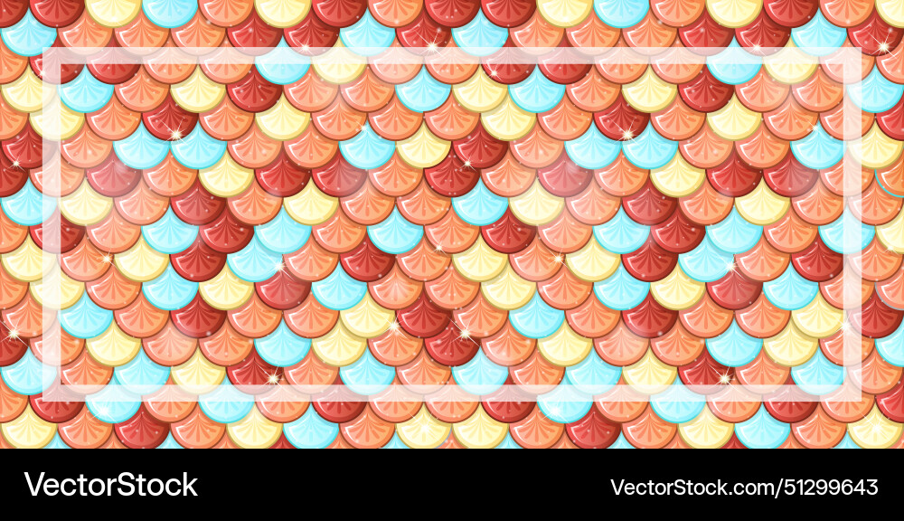 Vibrant overlapping scales in a seamless design Vector Image