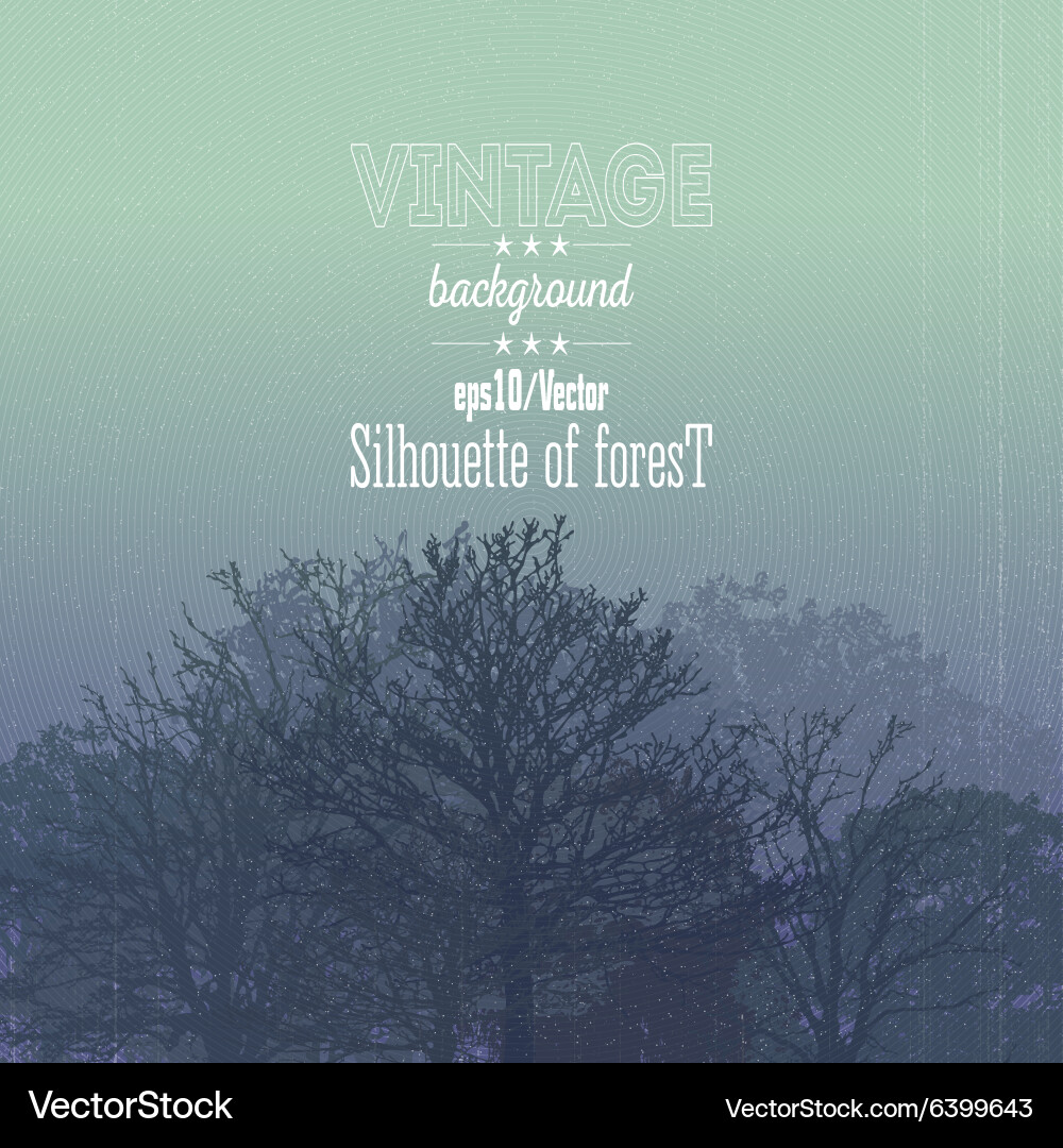 Vintage Wald Hintergrund mit Overlay Textur Vektorbild