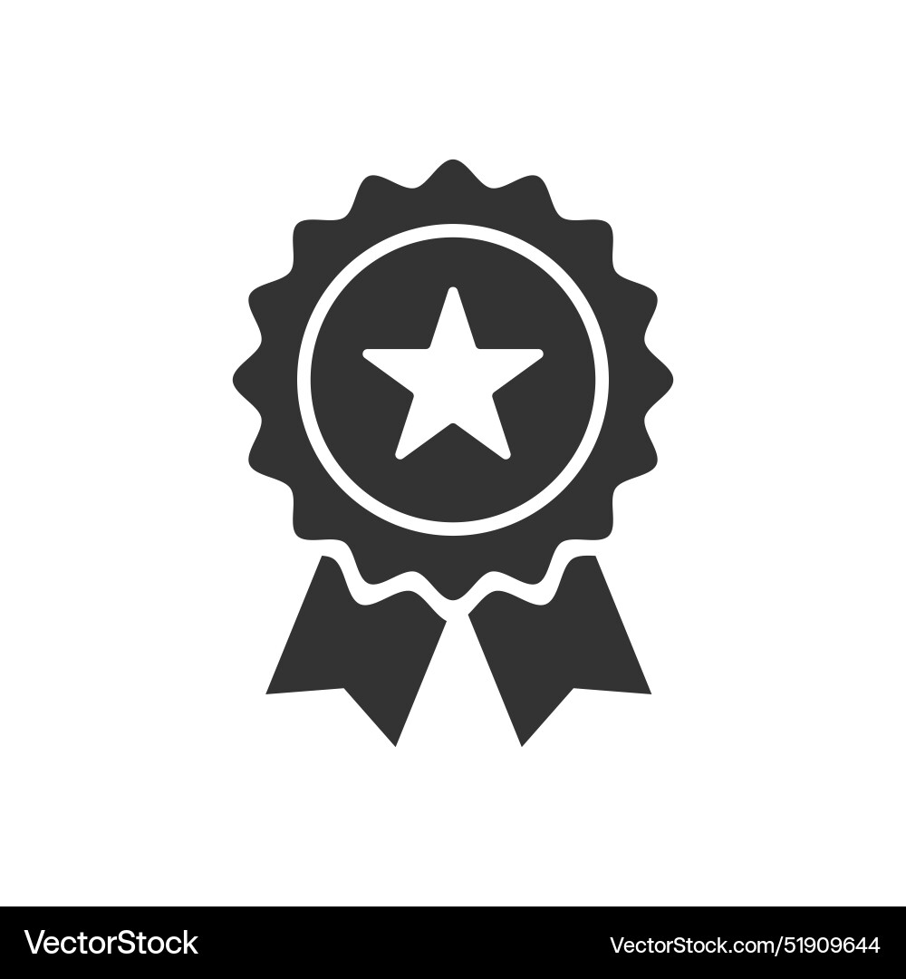 Achievement badge icon isolated Royalty Free Vector Image