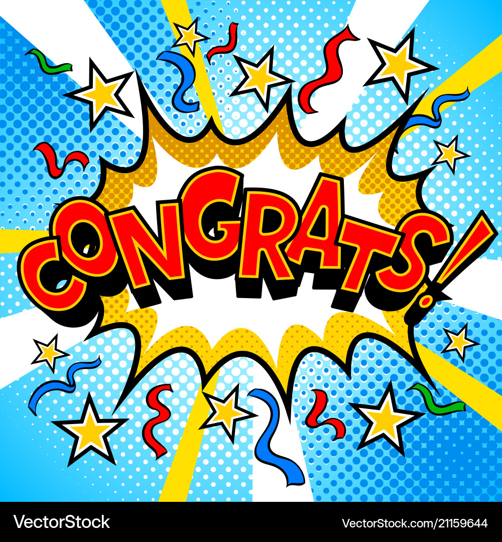 Congratulations and Comic Strip Vector Images (22)
