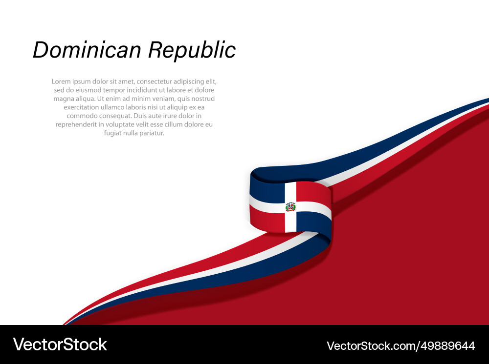 Dominican Republic Flag Banner Royalty Free Vector Image