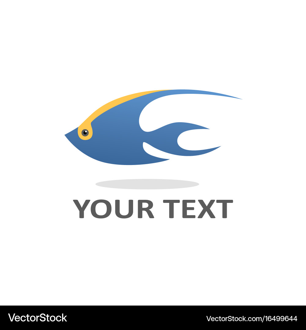 Fish logo template design Royalty Free Vector Image