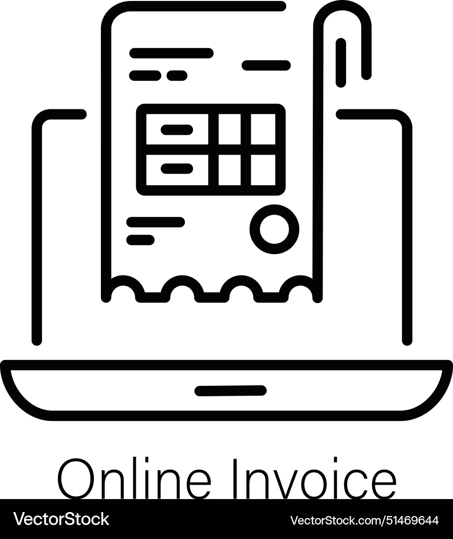 Online invoice Royalty Free Vector Image - VectorStock
