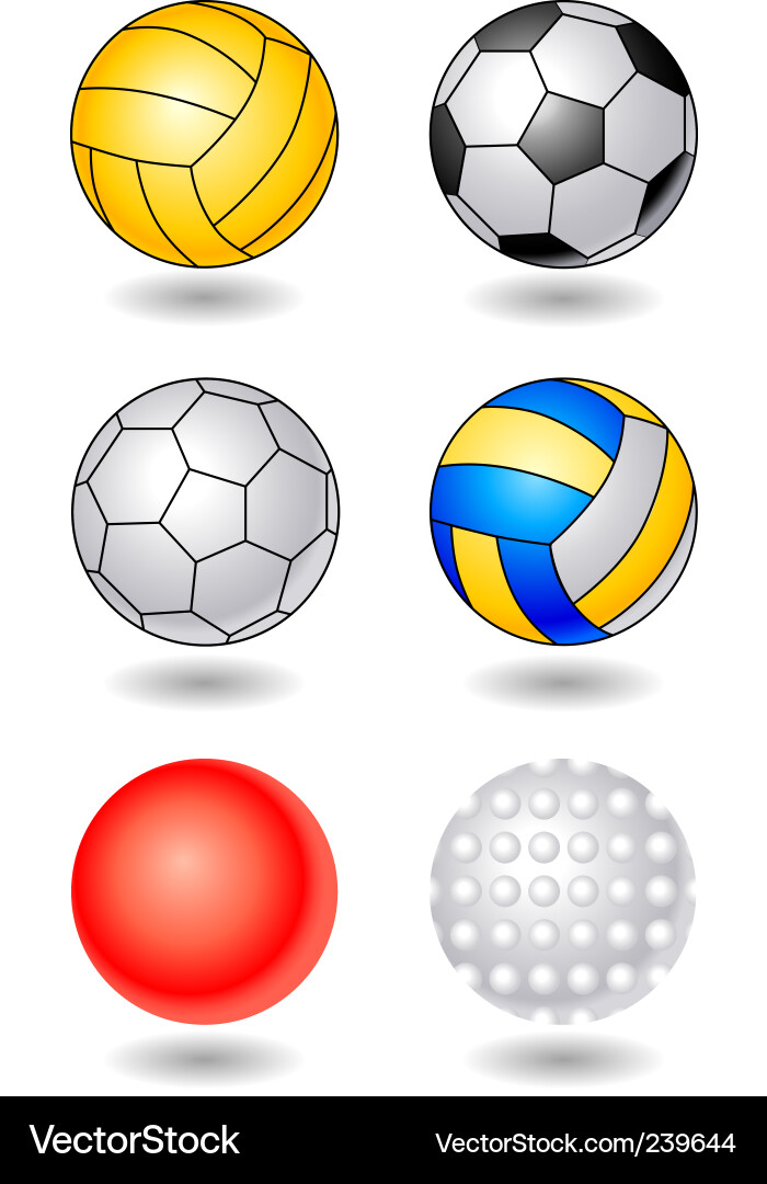 Sports balls Royalty Free Vector Image - VectorStock