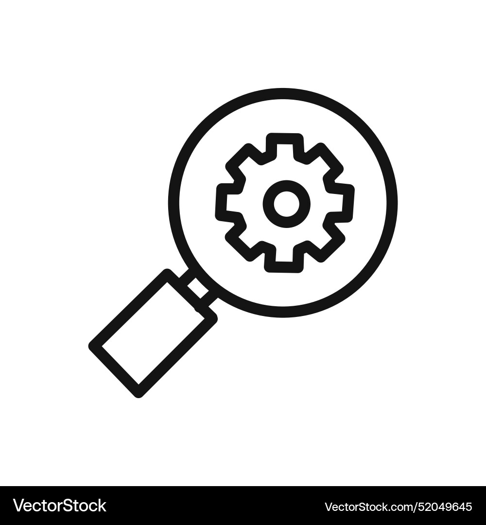Due diligence icon linear graphics sign Royalty Free Vector