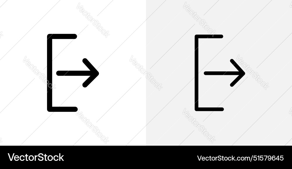 Exit icon set Royalty Free Vector Image - VectorStock