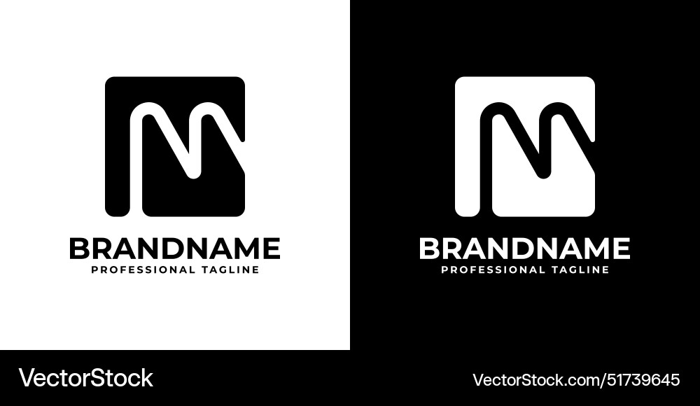 Modern letter m logo set suitable for any Vector Image
