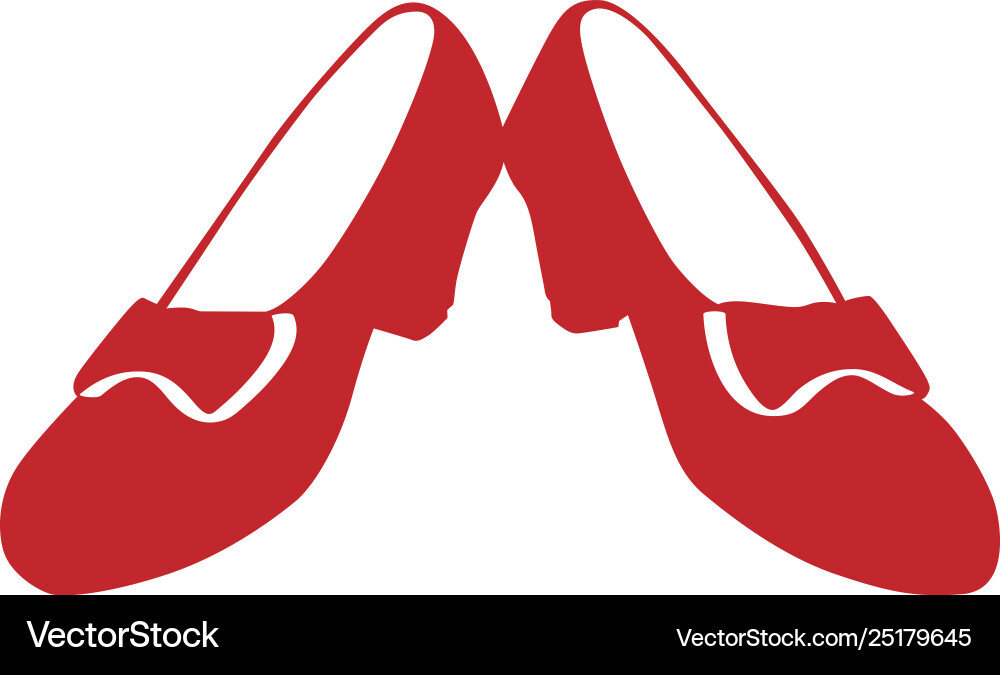 Ruby red slippers Royalty Free Vector Image - VectorStock