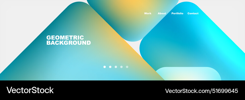 Square internet web page design template Vector Image