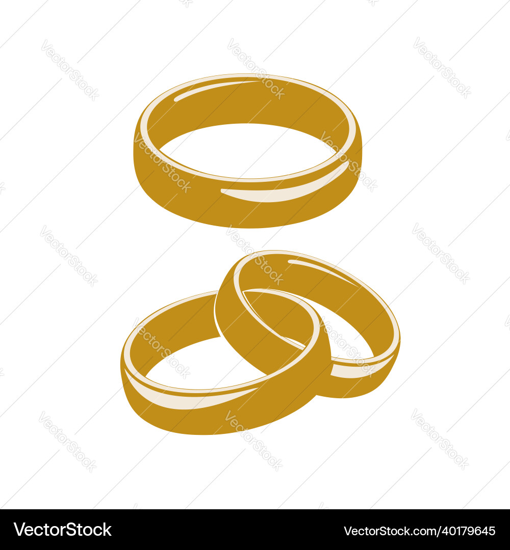 Wedding ring jewelry marriage symbol Royalty Free Vector