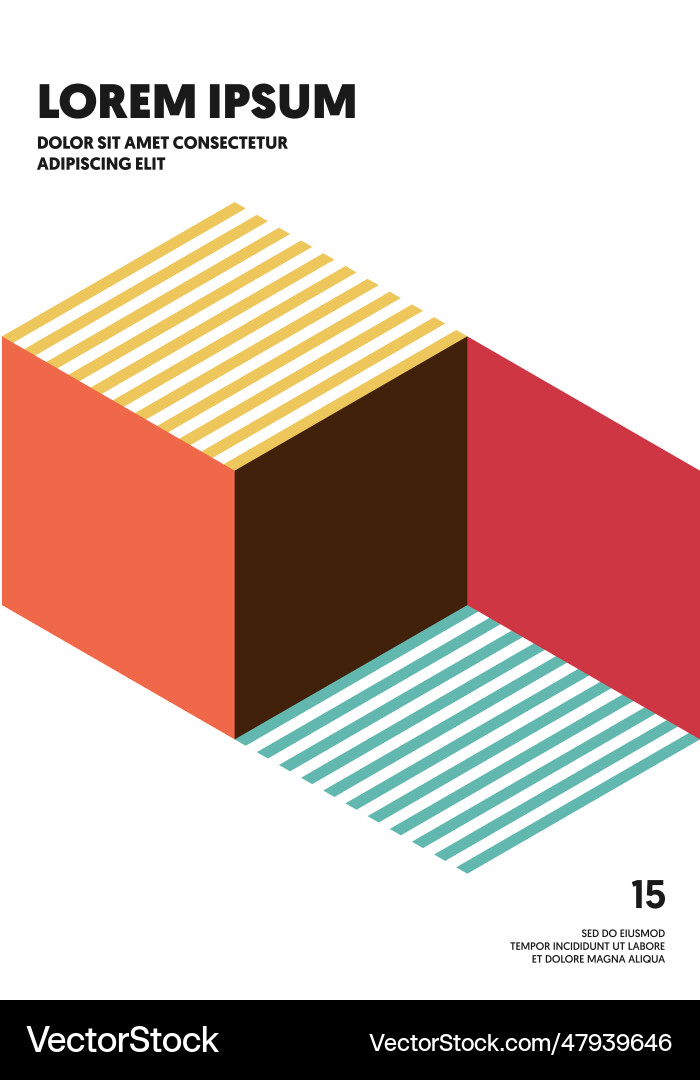 Abstract geometric isometric shape layout design Vector Image