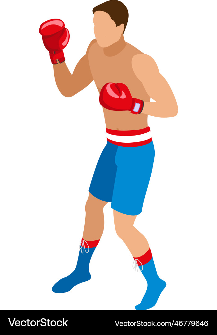Boxer isometric Royalty Free Vector Image - VectorStock