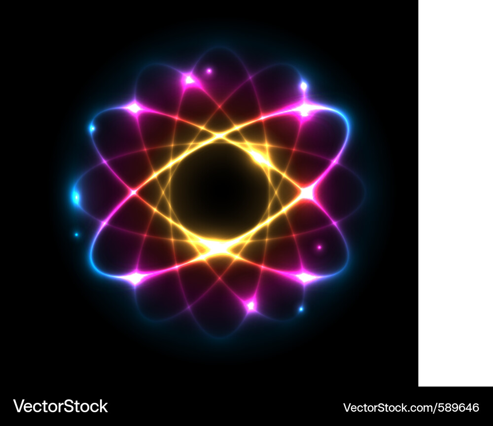 Colorful atom Royalty Free Vector Image - VectorStock