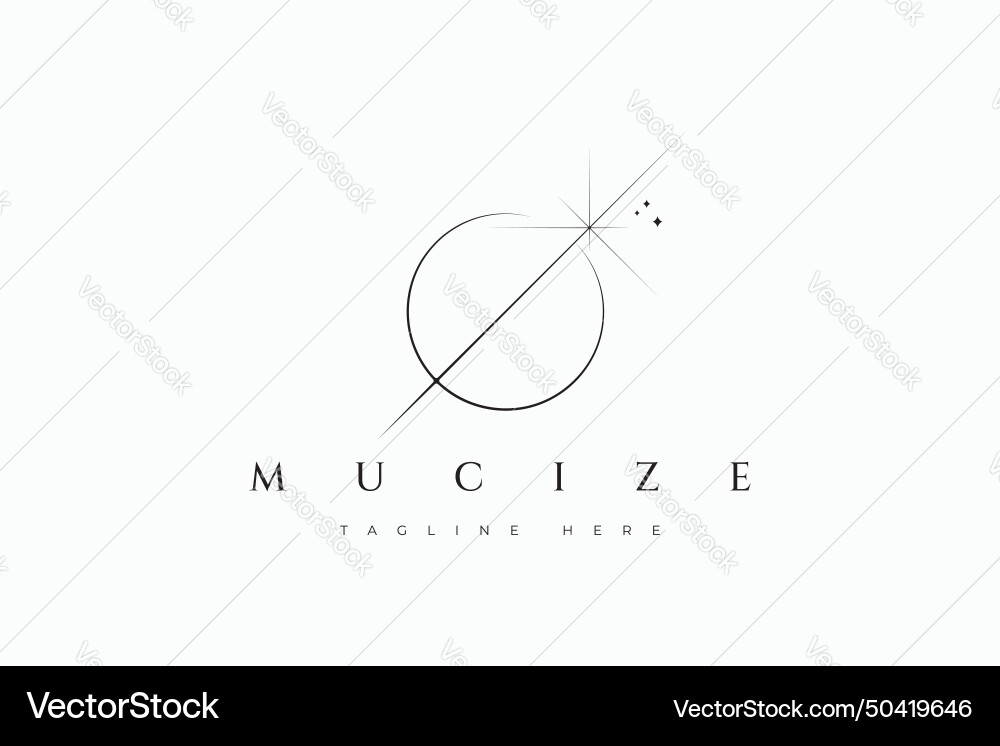 Eclipse light geometry logo miracle Royalty Free Vector