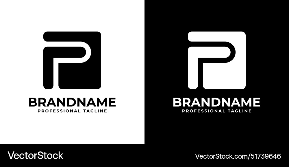 Modern letter p logo set suitable for any Vector Image