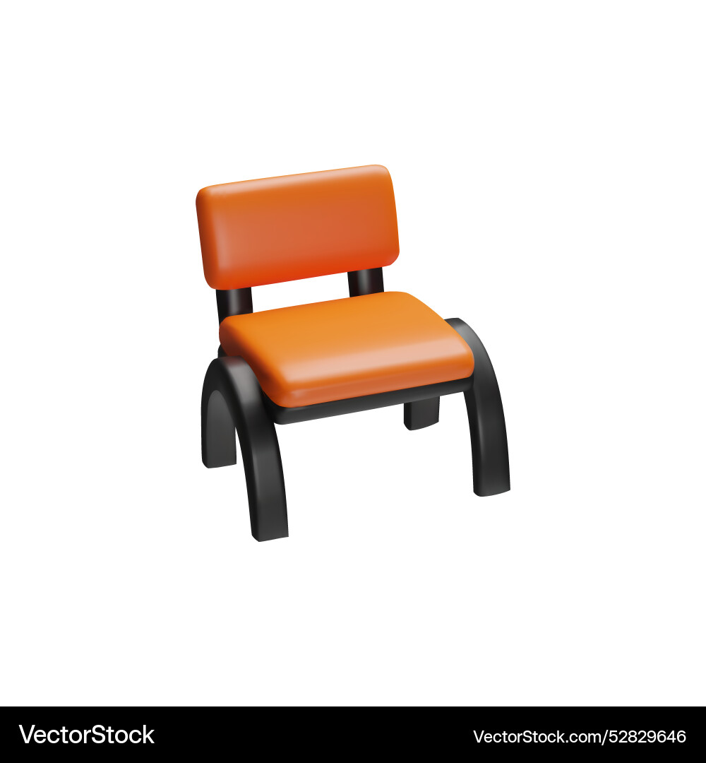 Office chair icon in 3d Royalty Free Vector Image