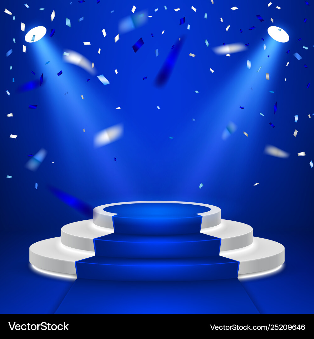 Round stage podium backdrop festive Royalty Free Vector