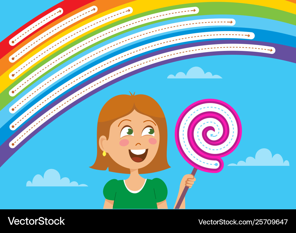 Handwriting practice basic writing skills early Vector Image