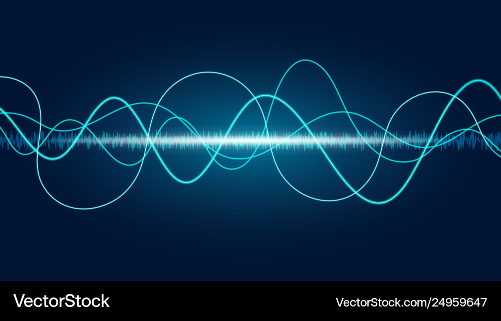 Line soundwave abstract background Royalty Free Vector Image